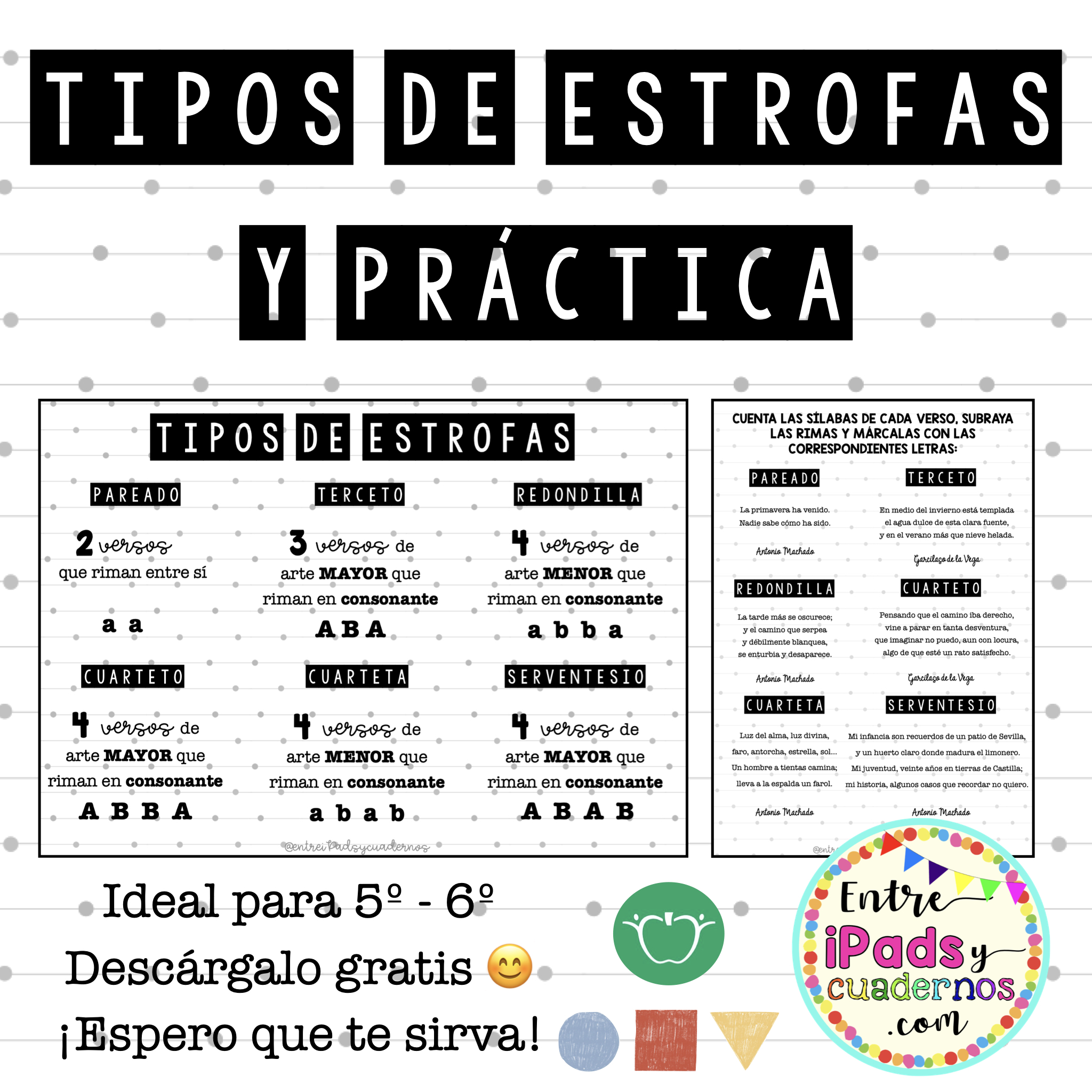 Tipos de Estrofas: teoría y ejercicios – Entre iPads y Cuadernos